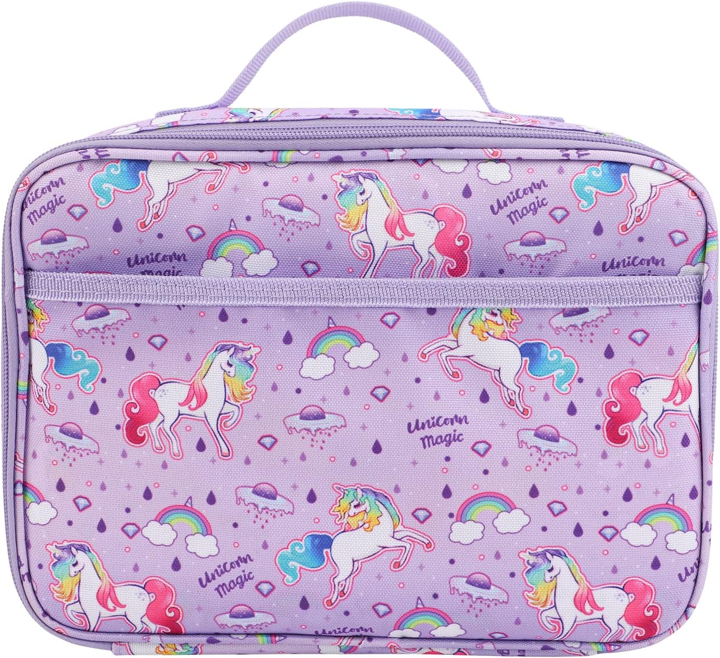 Arctic Zone Upright Reusable Lunch Box Combo with Accessories, Unicorn ...
