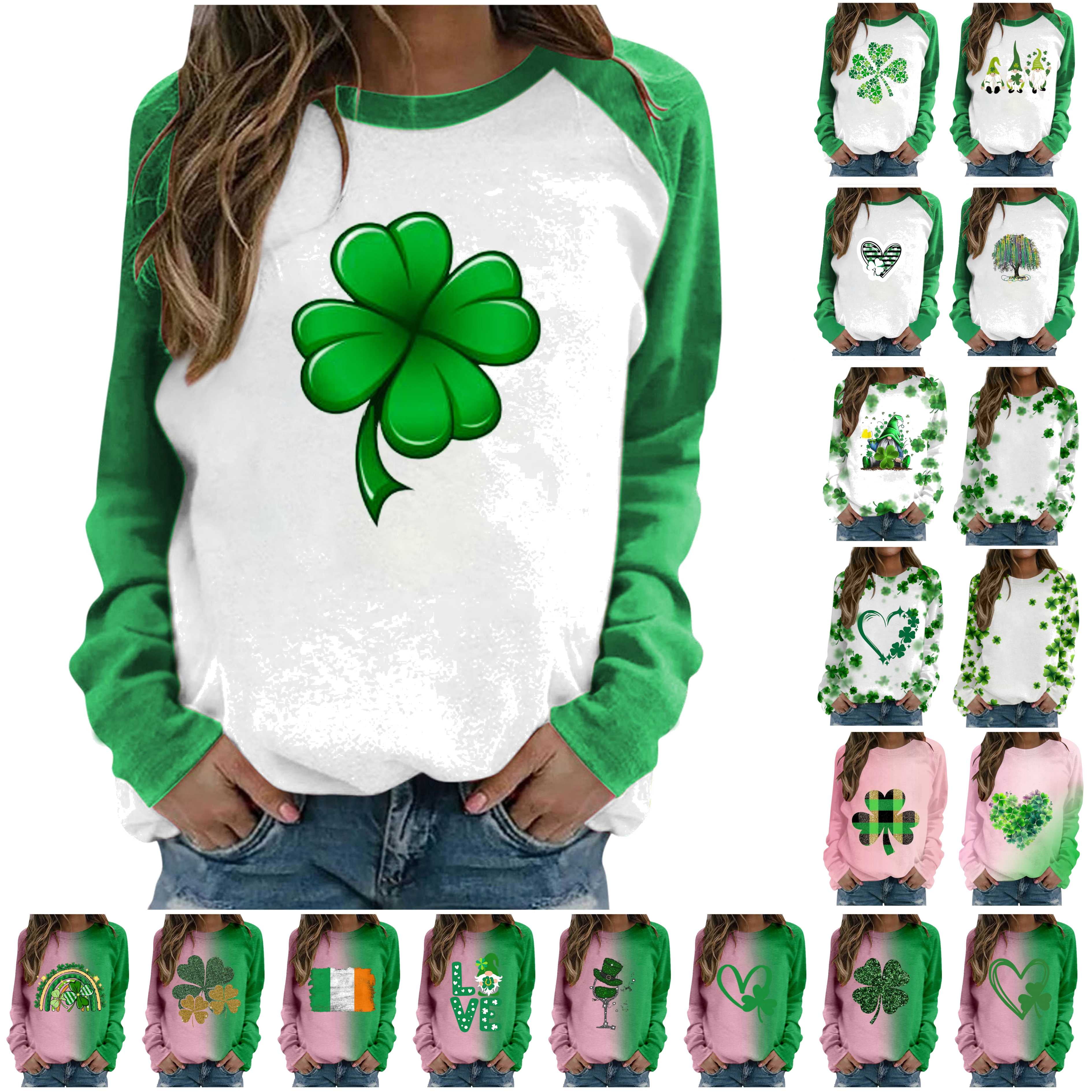 JURANMO St Patrick's Day Blouses for Women,2024 Trendy Women's Round ...