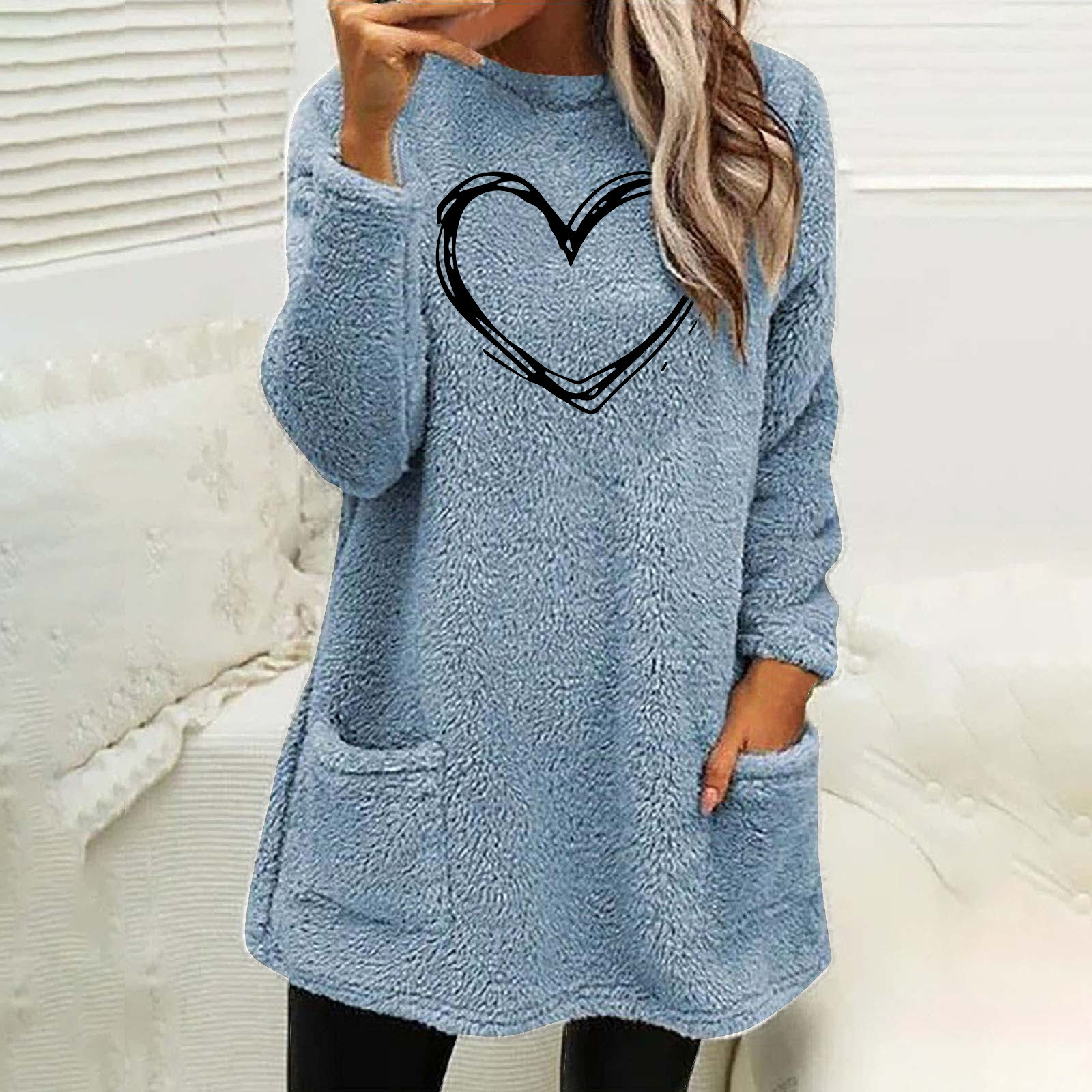 JURANMO Thicken Fleece Lined Sweatshirt,2024 Fall Winter Women Casual ...