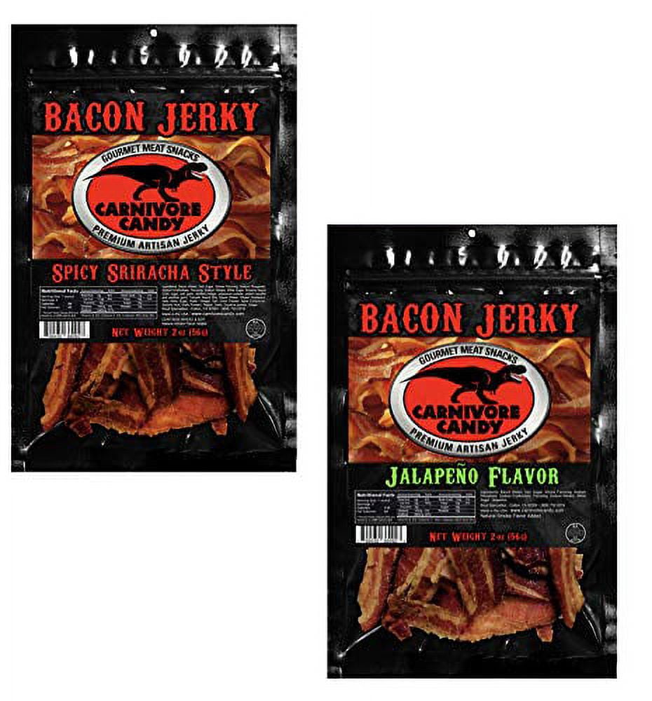 JURASSIC JERKY’S Carnivore Candy SAF21 Spicy Bacon Jerky Sampler ...