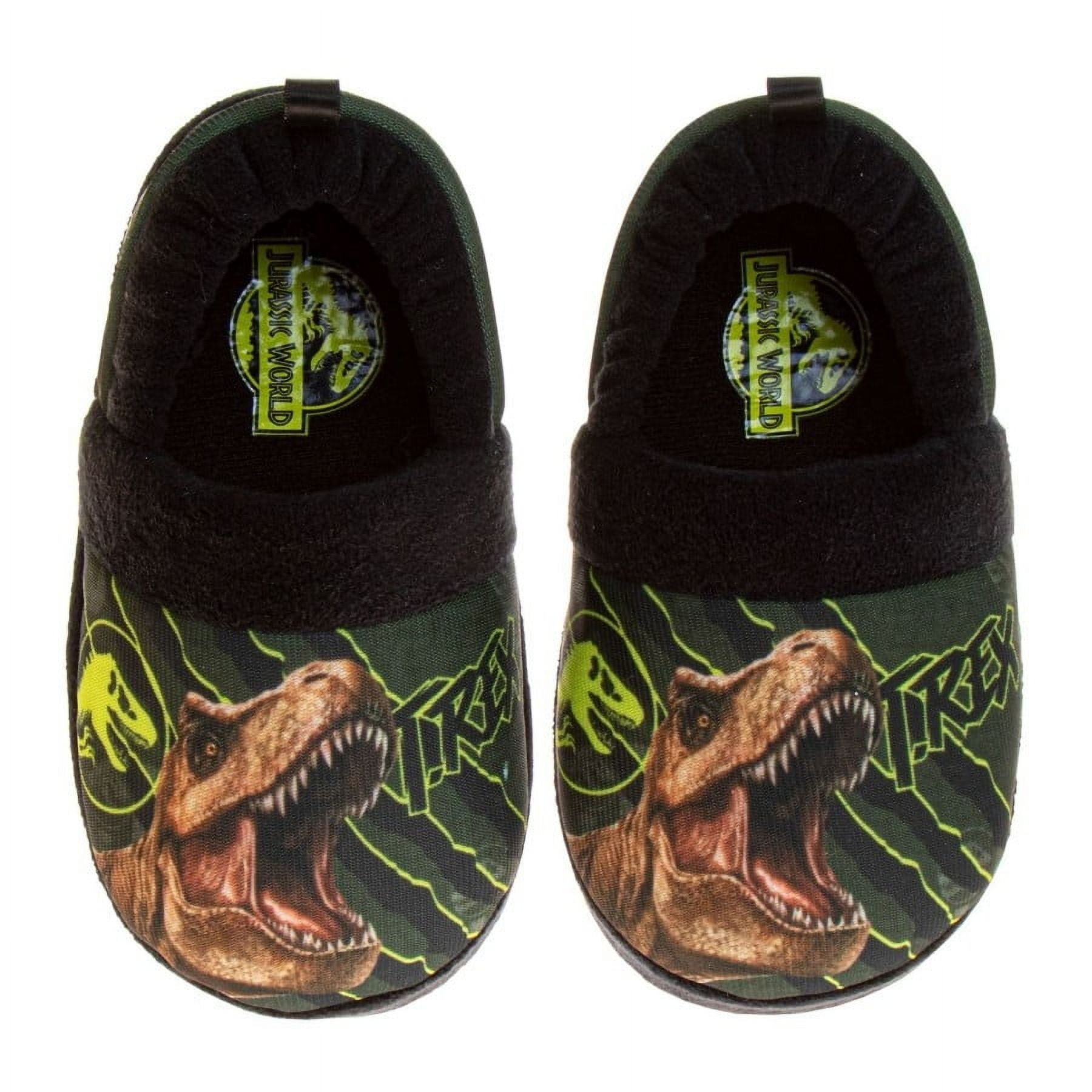 JURASSIC WORLD T-REX Boys Dual Size Slippers (Toddler/Little Kids ...