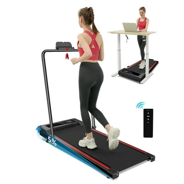 Aiqidi Easy Quiet Foldable Incline Treadmill with LED Monitor ...