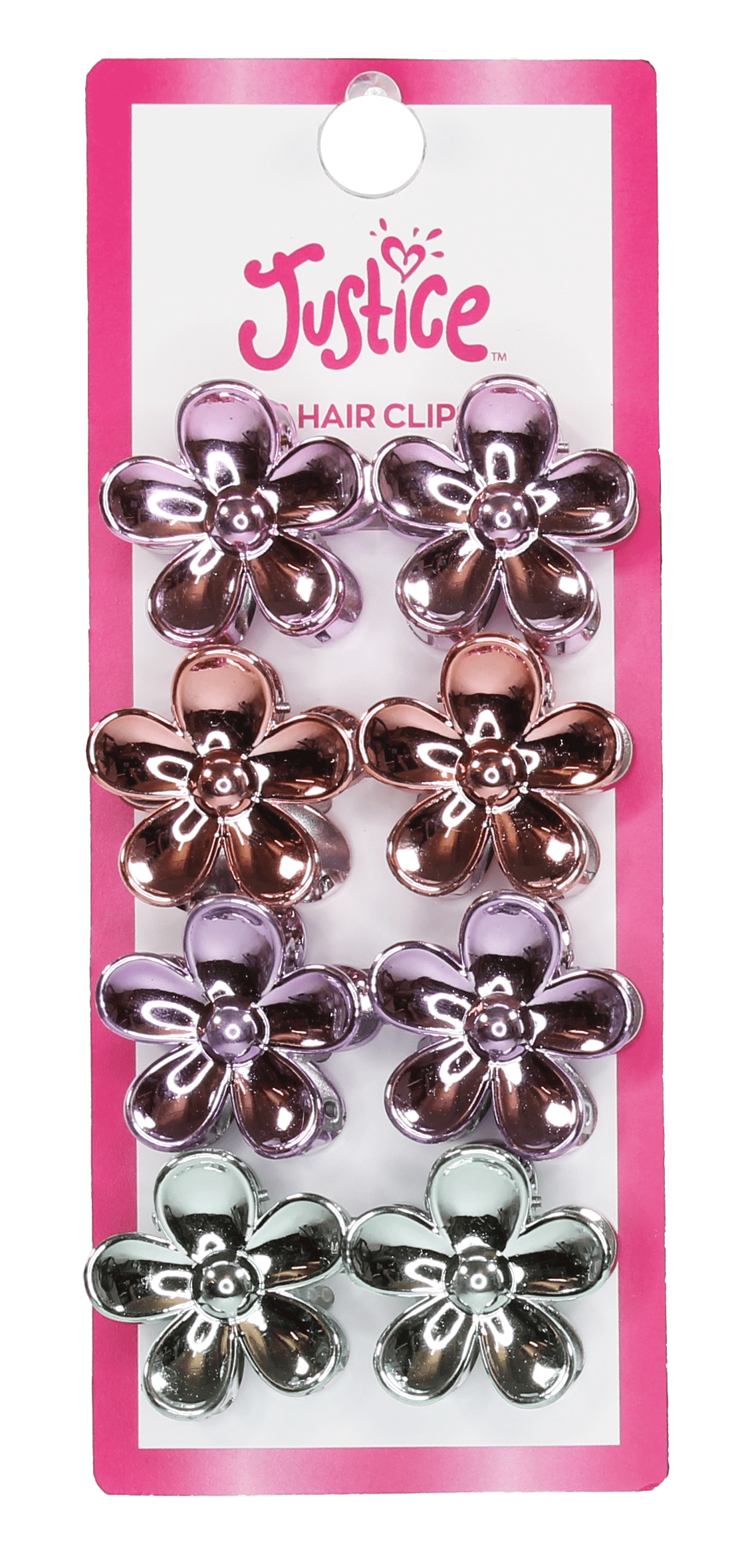 Justice Girl's Flower Claw Clips, 8-Piece, Multi - Walmart.com