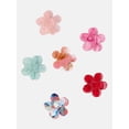 Justice Girls Multi Marbled Flower Claw Hair Clips, 6-Piece Set ...
