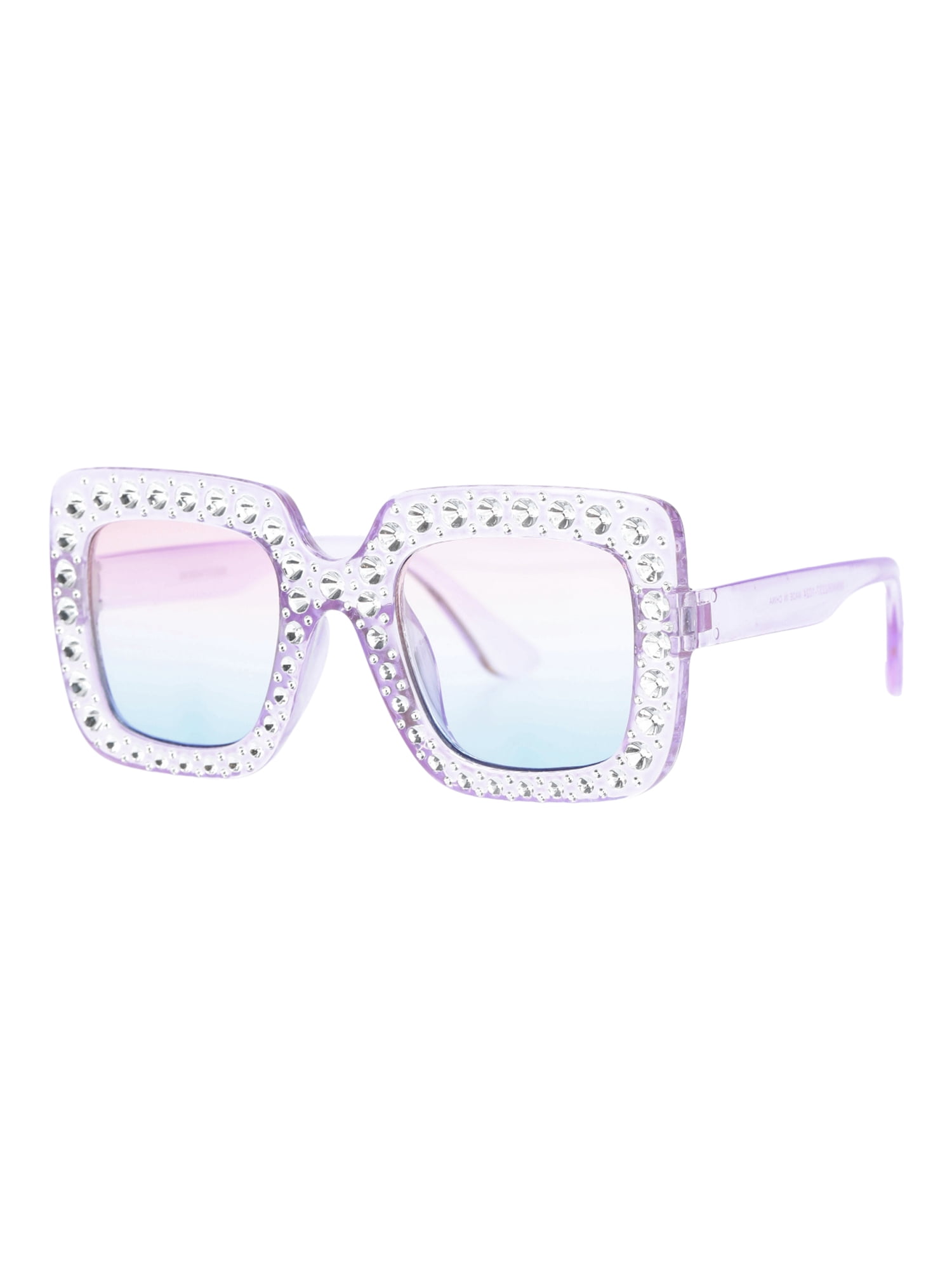 Justice Girl's Square Jewel Stone Sunglasses - Walmart.com
