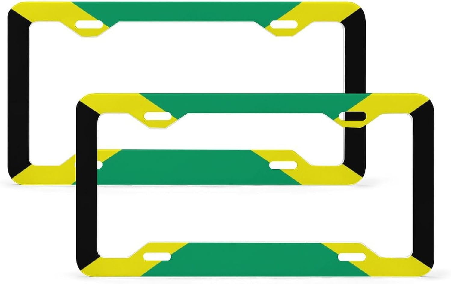 JUSIP 4 Holes Aluminum License Plate Frames, American Flag Blue with ...