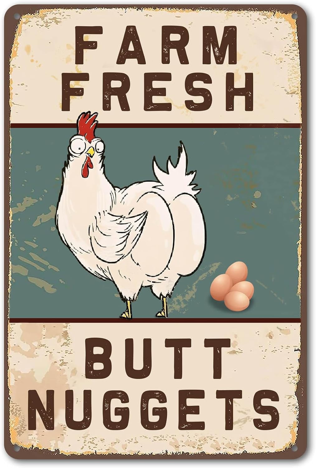 JUSIP 8x12 Inch Chicken Coop Metal Thin Signs For Home Decor and For ...