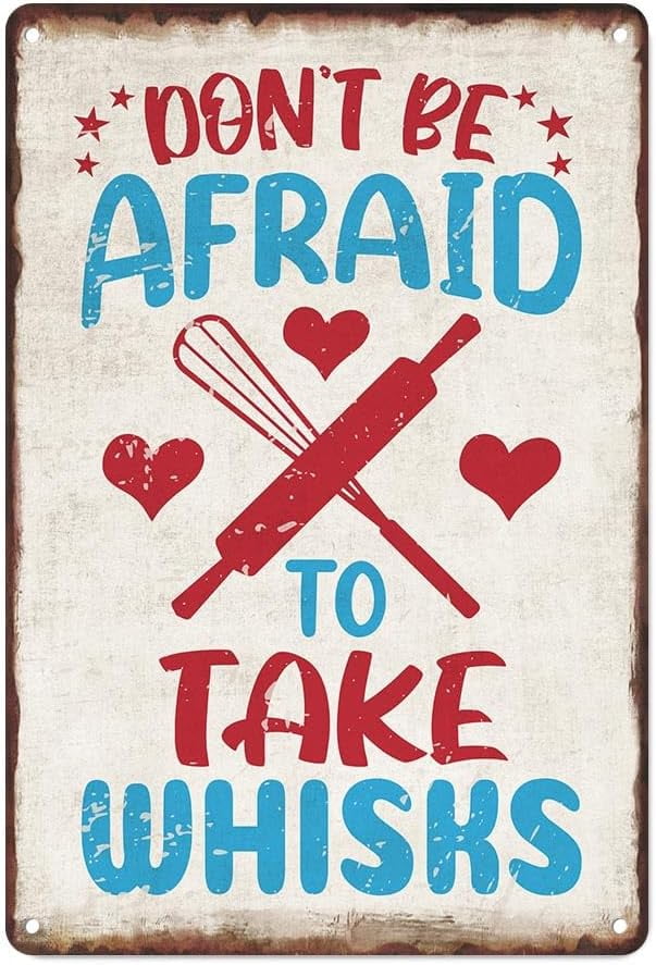 JUSIP 8x12 Inch Do Not Be Afraid Metal Thin Signs For Home Decor and ...