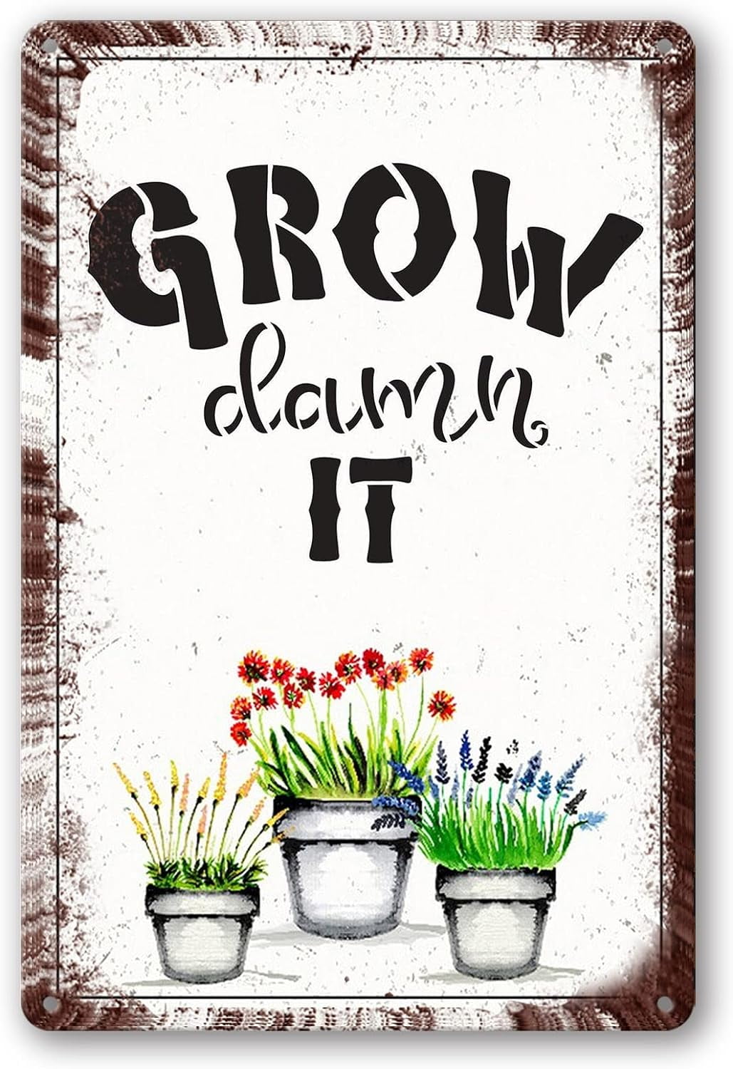 JUSIP 8x12 Inch Garden Sign Metal Signs Outdoor Gardening Tin Signs ...