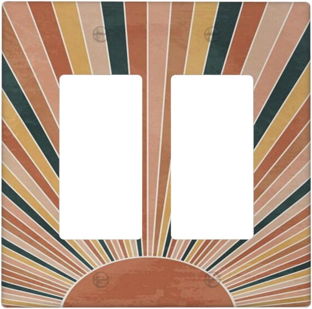 JUSIP Abstract Sun Mid Century Modern Simple Minimalist Double Rocker ...