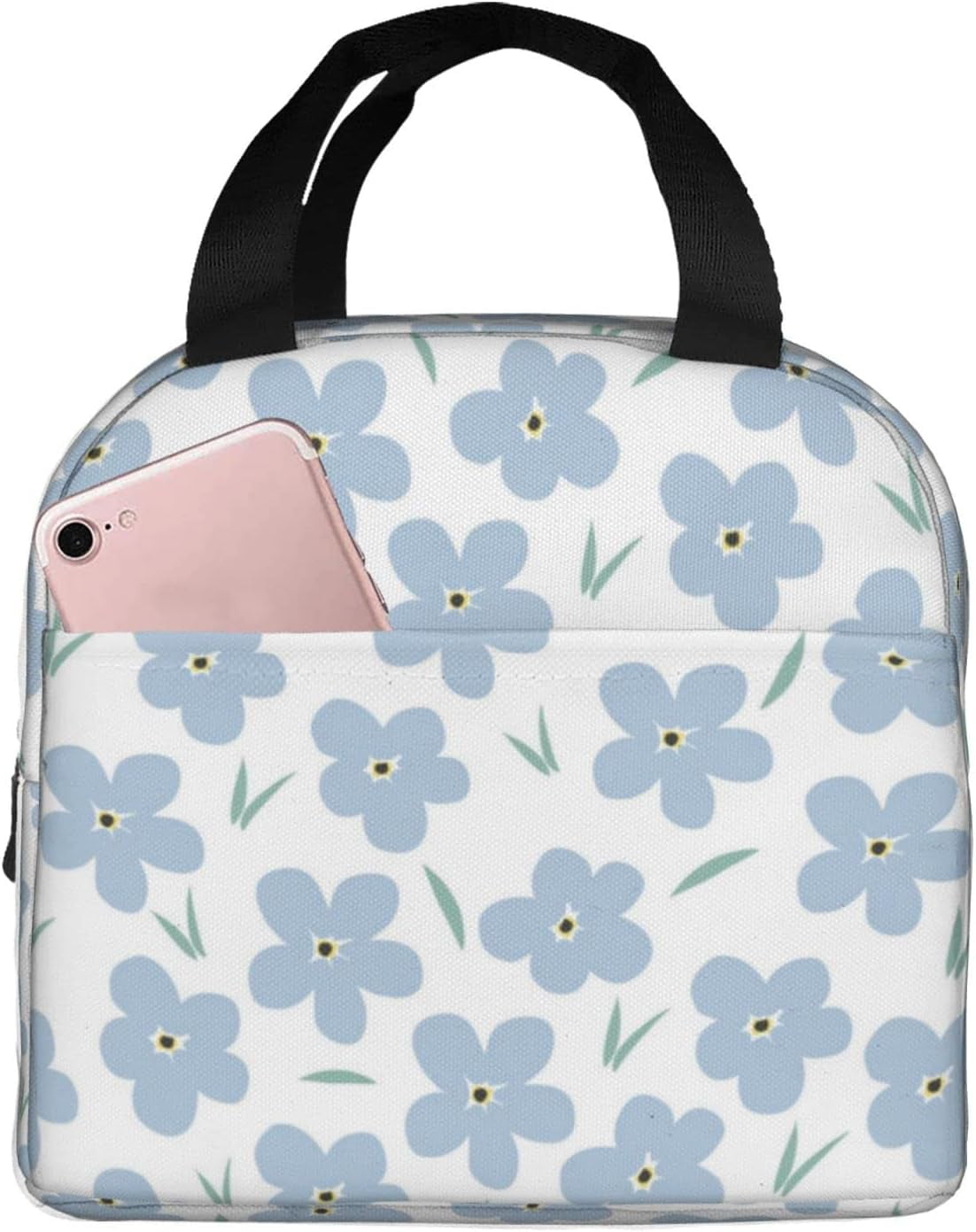 JUSIP Aesthetic Blue Daisy Lunch Box - Insulated Lunch Bags for Men ...