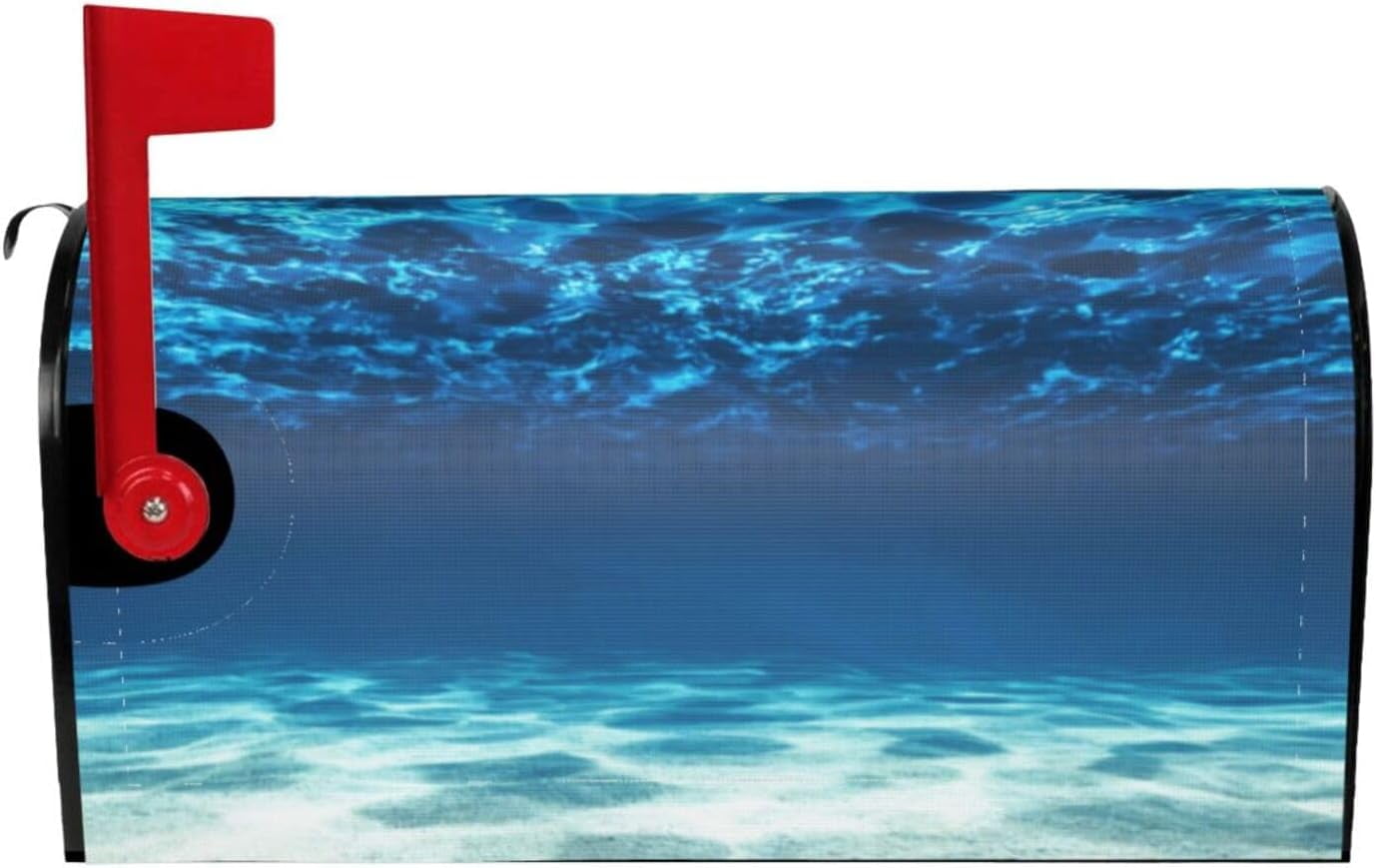 JUSIP Blue Ocean Print Mailbox Cover Standard Size 18" X 21" Magnetic ...