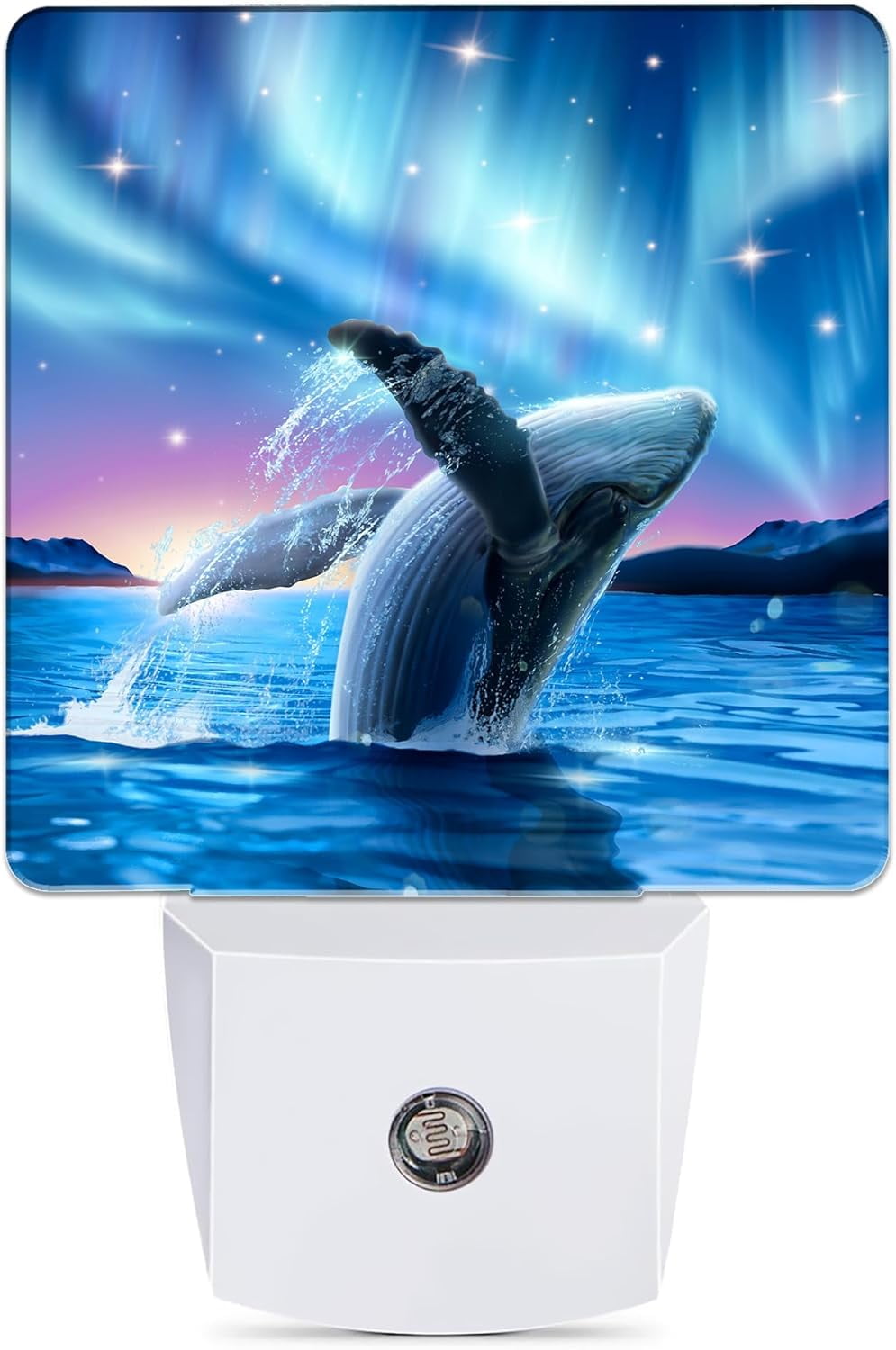JUSIP Blue Whale Night Light,Night Lights Plug into Wall Decor for ...