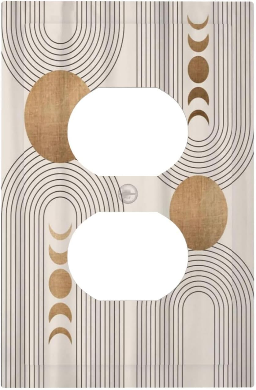 JUSIP Boho Sun Mid Century Abstract Geometric Lines 1 Gang Duplex ...