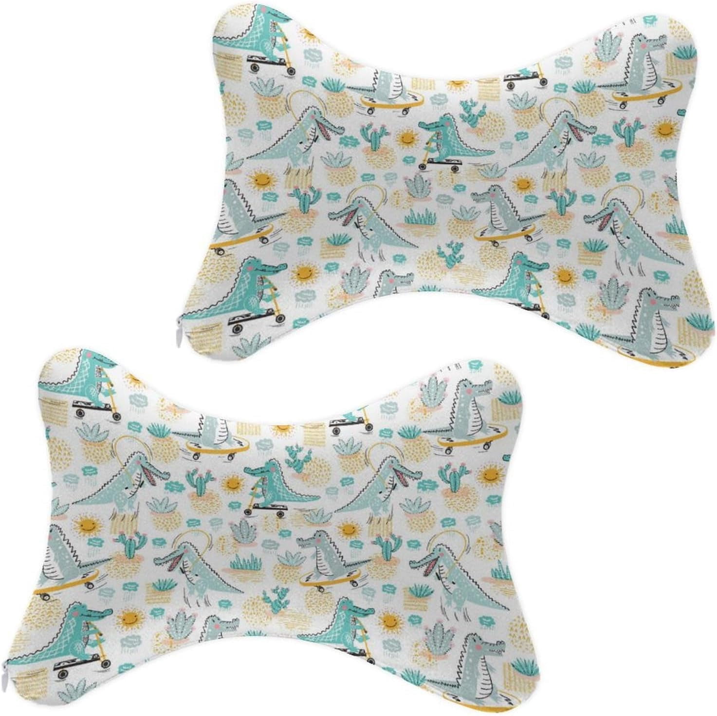 JUSIP Bone Pillow Neck Pillow Cervical Pillow Dog Bones Paw Prints ...