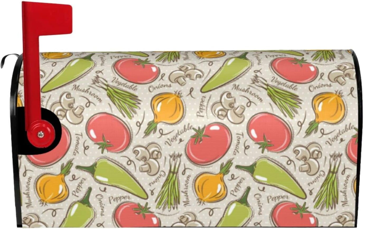 JUSIP Colorful Vegetables Print Mailbox Cover Standard Size 18" X 21 ...