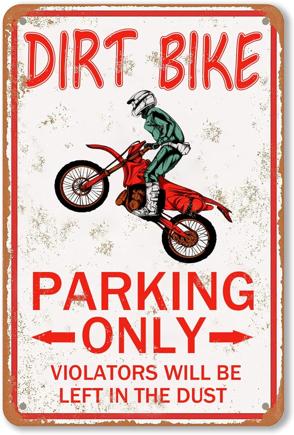 JUSIP Dirt Bike Tin Signs Tin Sign,12X8 in Metal Signs Cute Signs ...