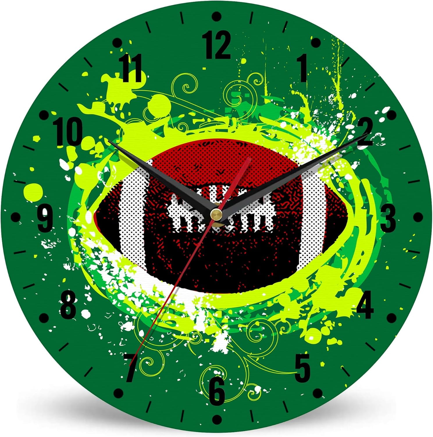 JUSIP Eagle Wall Clocks,USA Flag Wall Clock Battery Operated 10 Inch ...