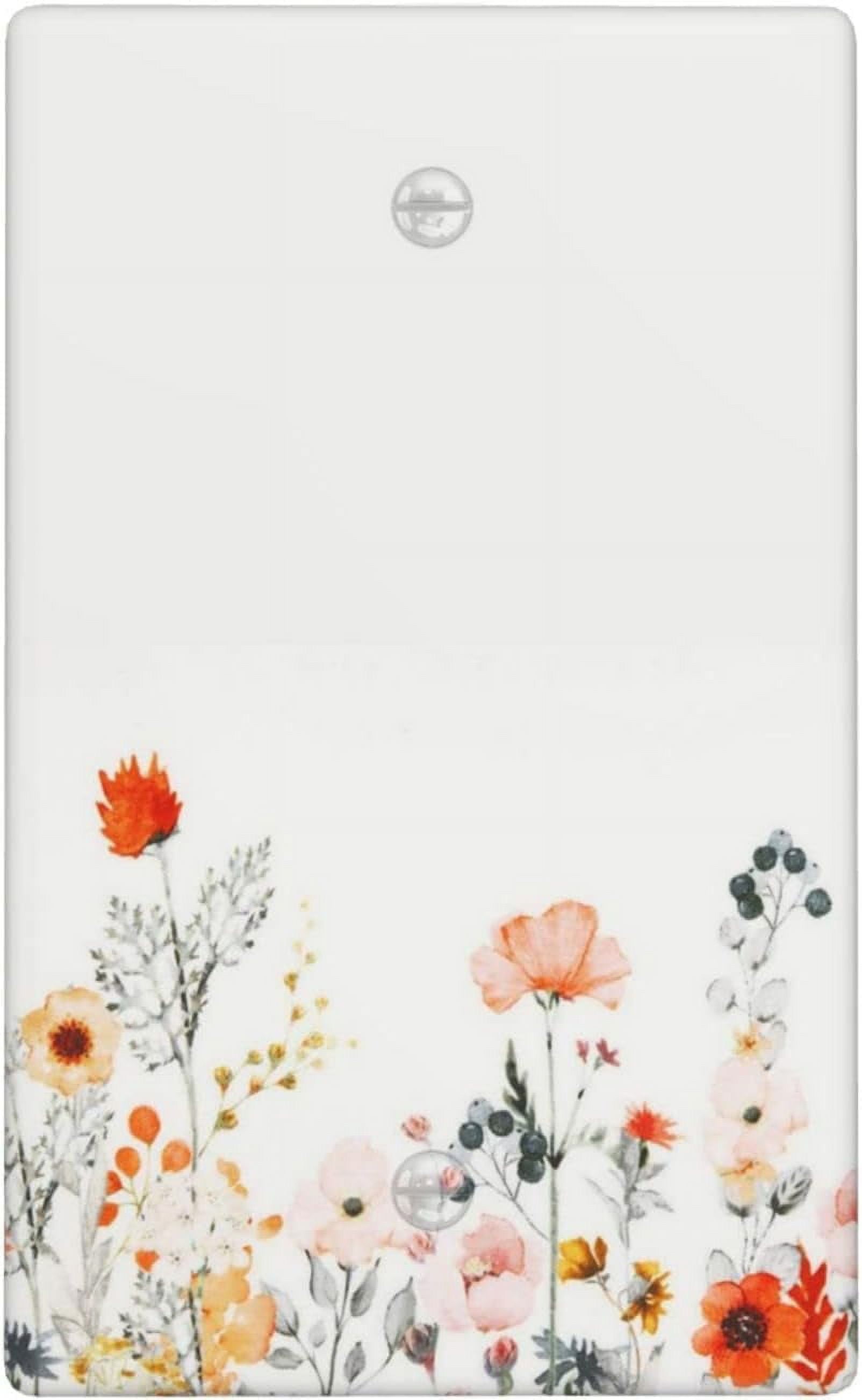 JUSIP Flowers Single Blank Wall Plate Decorative Light Switch Cover for ...