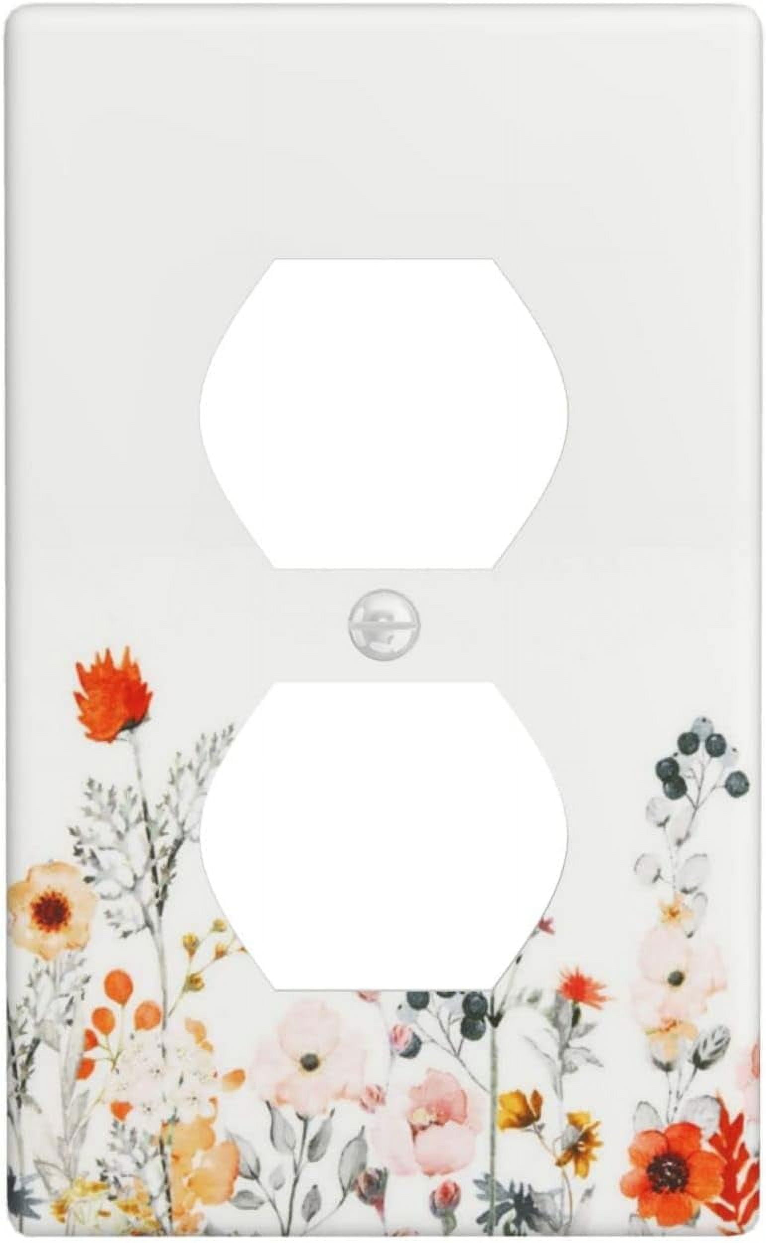 JUSIP Flowers Single Outlet Wall Plate Decorative Light Switch Cover ...