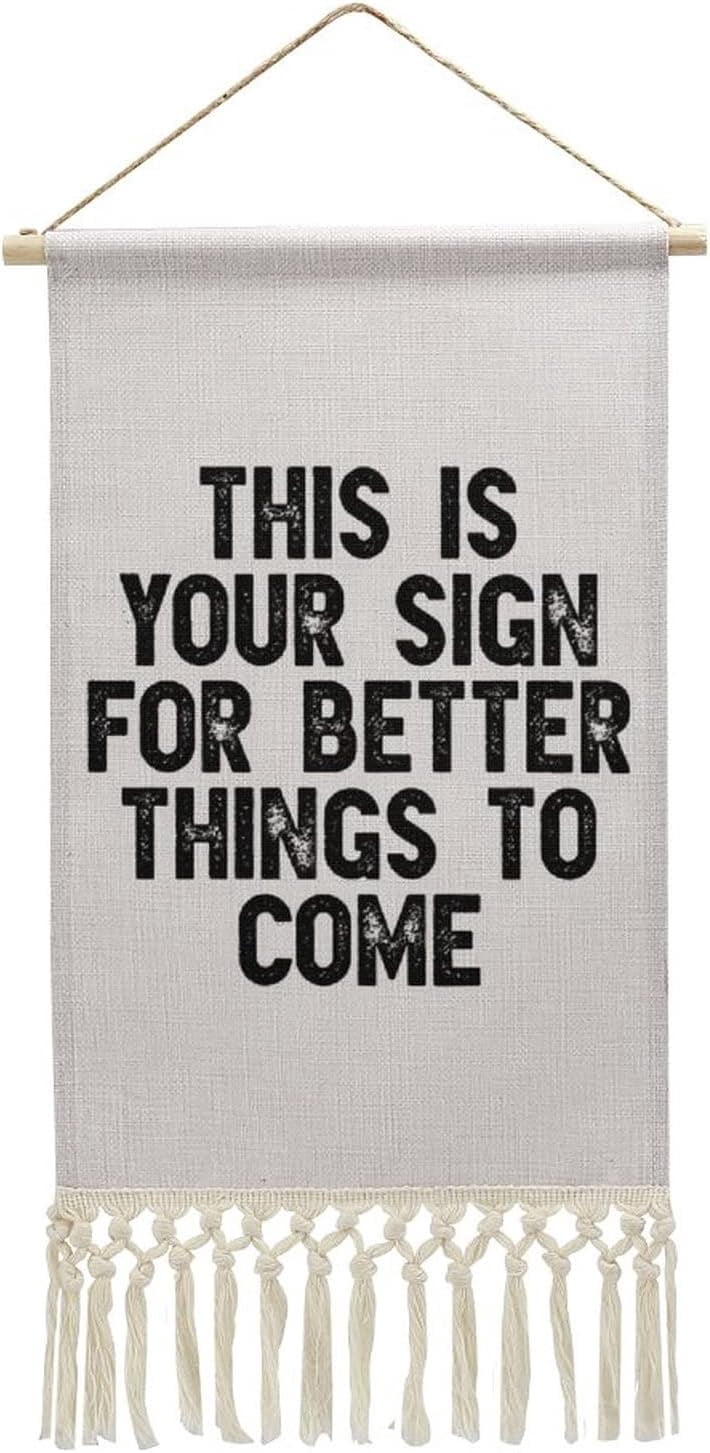 JUSIP Life Positive Quote Wood Hanger Poster Dog the Best Friend You ...