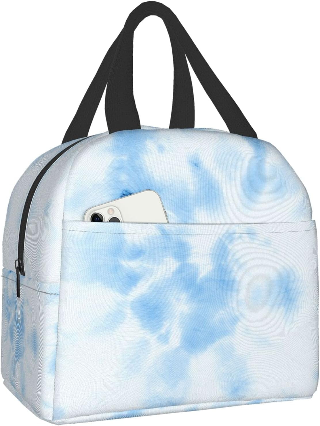 JUSIP Lunch Bag Tie Die Blue Pastel Insulated Lunch Box Cooler Tote for ...