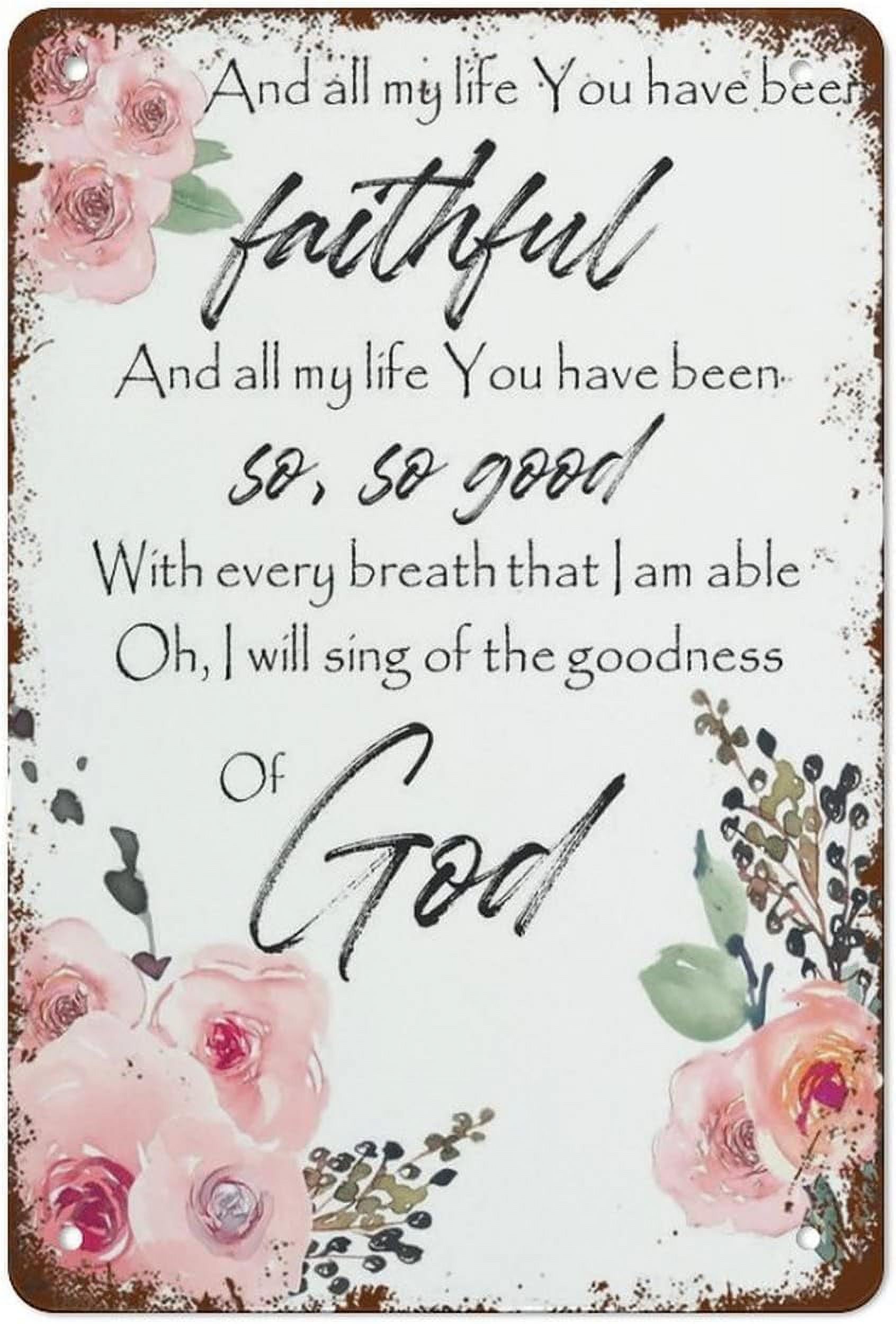 JUSIP Metal Tin Sign Vintage Metal Signs Goodness Of God Poster ...