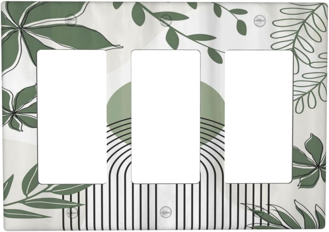 JUSIP Sage Green Abstract Mid Century Boho Minimalist Triple Rocker ...