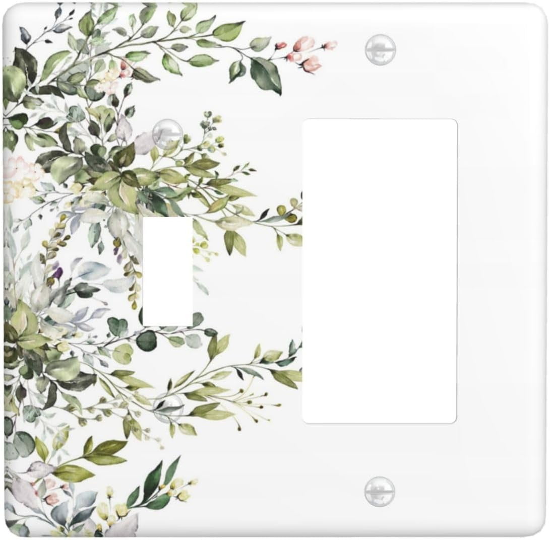 JUSIP Sage Green Eucalyptus Watercolor Flower Leaves Plant Boho Floral ...