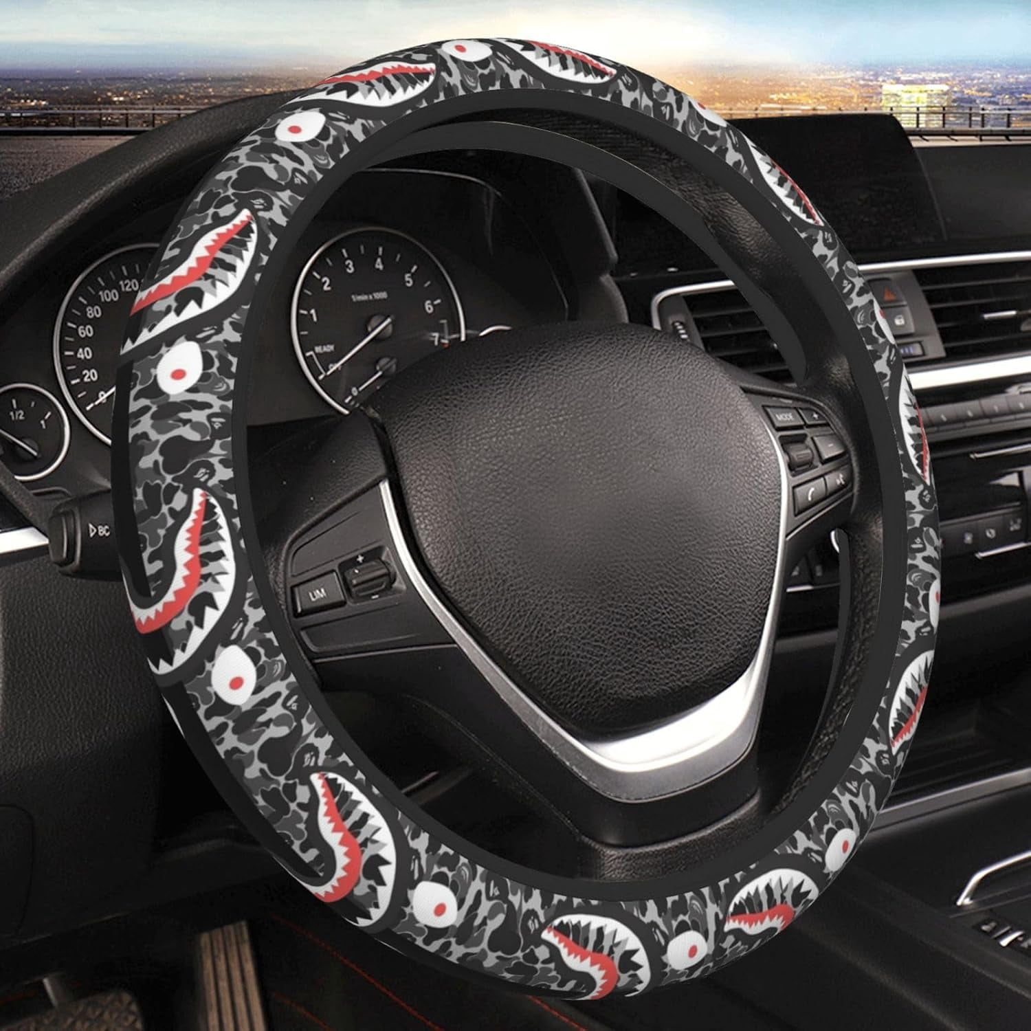 JUSIP Shark Steering Wheel Cover for Women Girls, Anti-Slip High ...