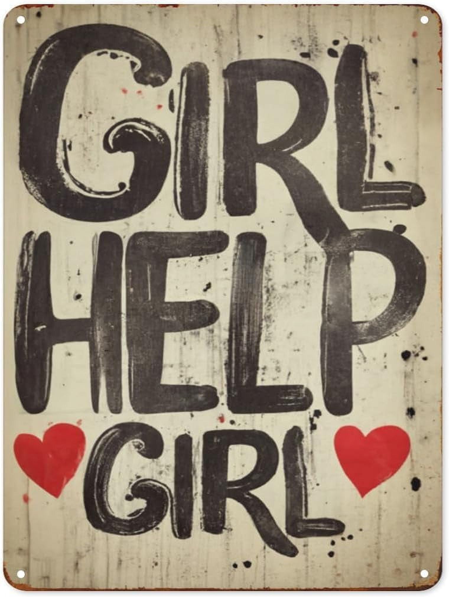 JUSIP Vintage Girls Helps Girls Signs For Wall Art Decor For Home ...