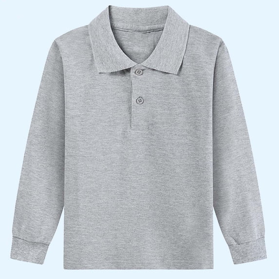 JUSLIO Boys Shirts Long Sleeves Shirts,Button Half Placket School ...