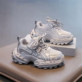 JUSLIO Girl Shoes Flat Soft Sole Sneakers Breathable (Toddler/Little ...
