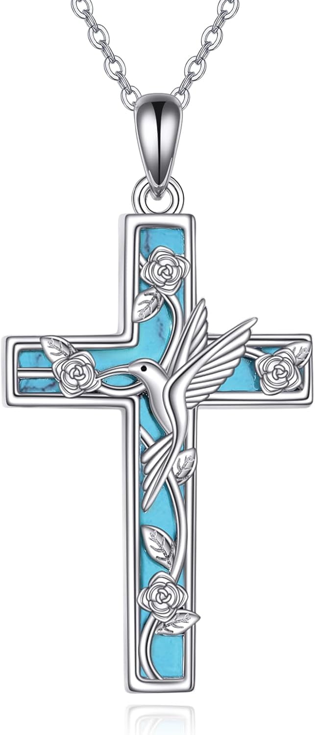 JUSORA Hummingbird/Dragonfly/Butterfly Necklace 925 Sterling Silver ...