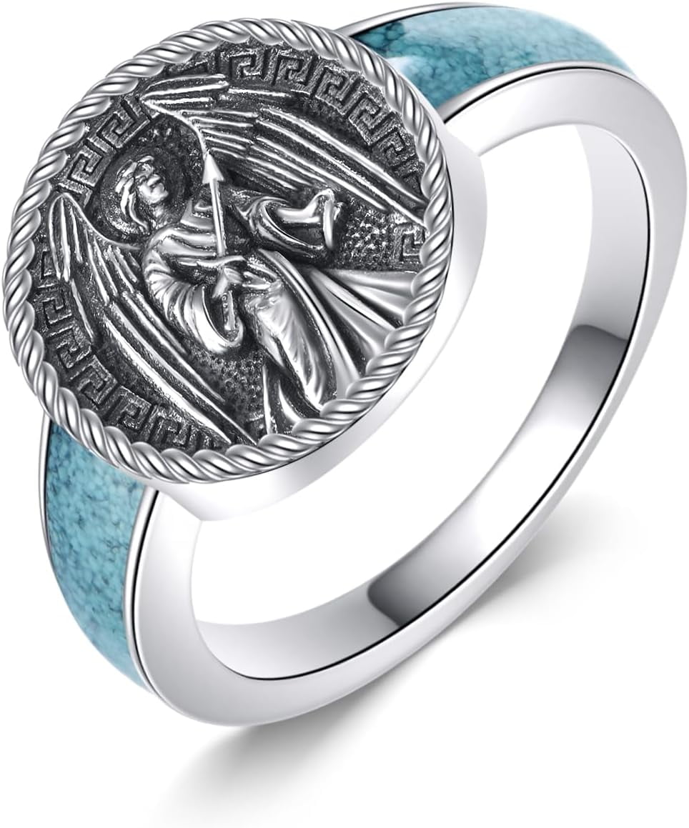 JUSORA Saint Raphael Rings 925 Sterling Silver The Great Protector ...
