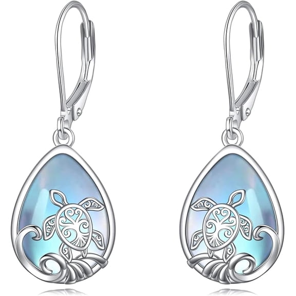 Dove Earrings 925 Sterling Silver Turquoise Dove Bird Dangle Earrings ...