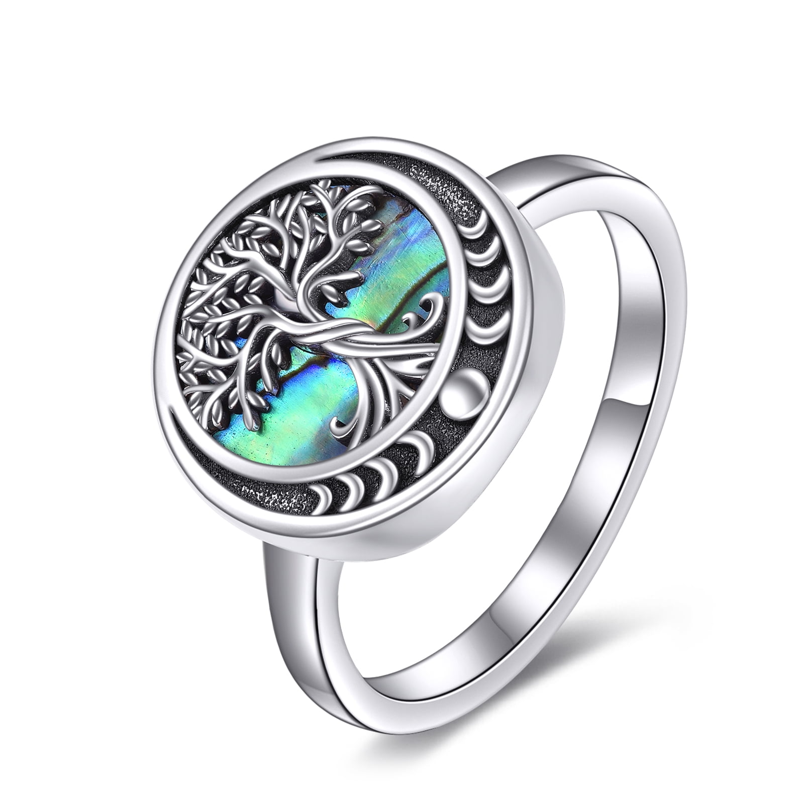 JUSORA Tree of Life Rings 925 Sterling Silver Tree of Life Rings Family ...