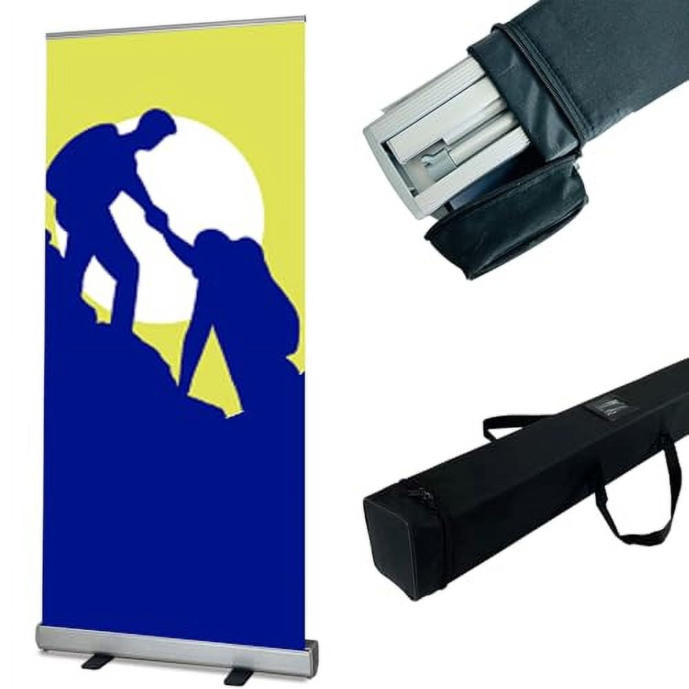JUST 4 SIGNS Heavy-Duty Retractable Banner Stand 33.5"x80"(WxH) with ...
