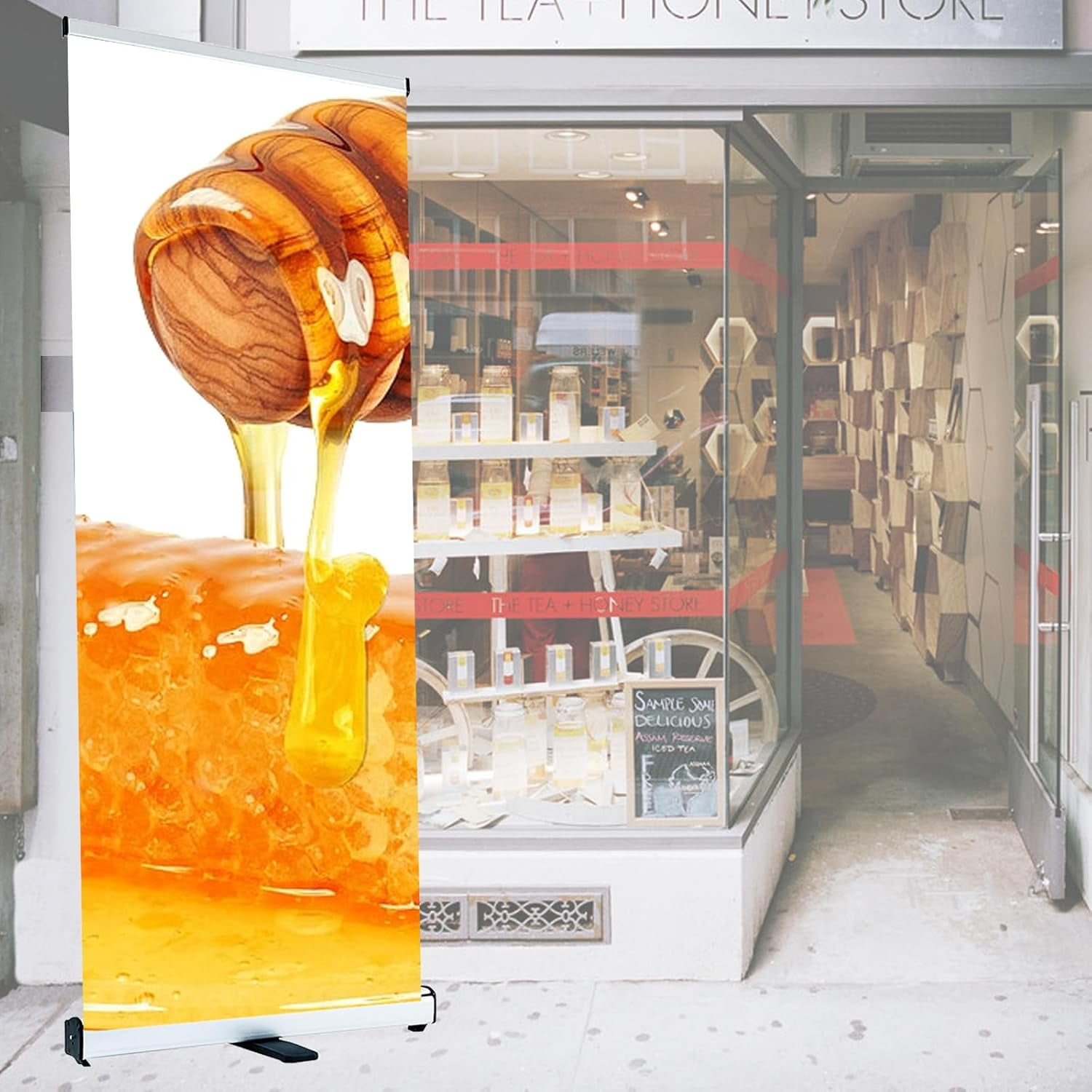 JUST 4 SIGNS Retractable Stand Roll Up Stand 31½"x80 with Padded Canvas ...