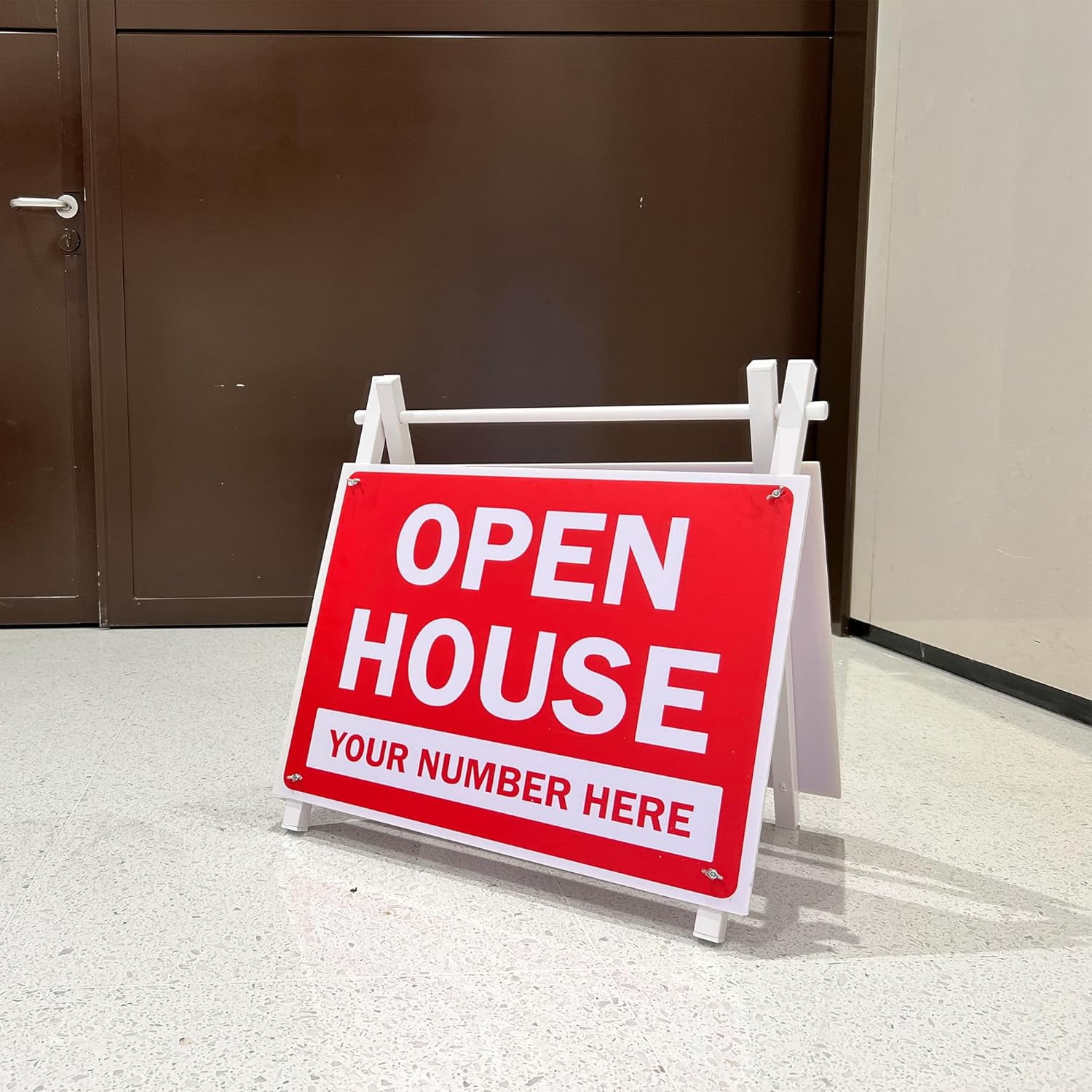 JUST 4 SIGNS WHITE Folding A-Frame 24"x18" (4 UNIT) for Open House Sign ...
