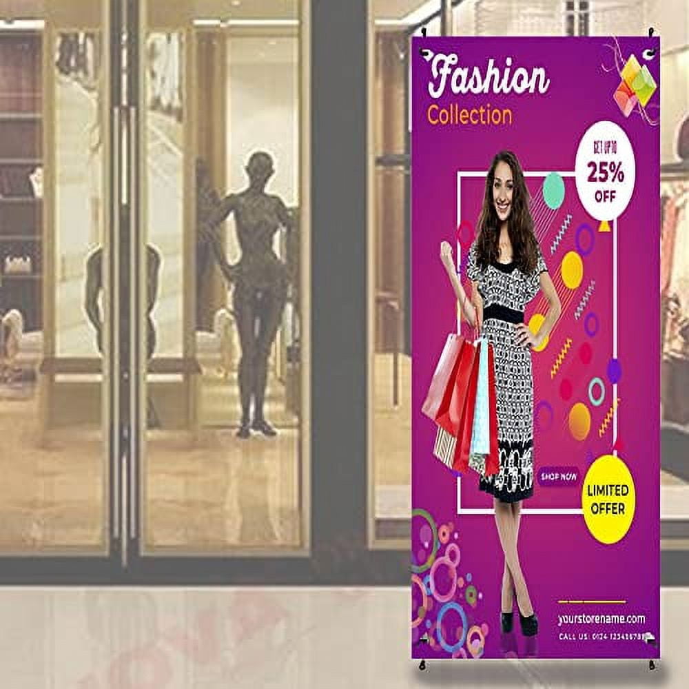 JUST 4 SIGNS X Banner Stand 36"x78" (1 PACK) with Portable Travel Bag ...