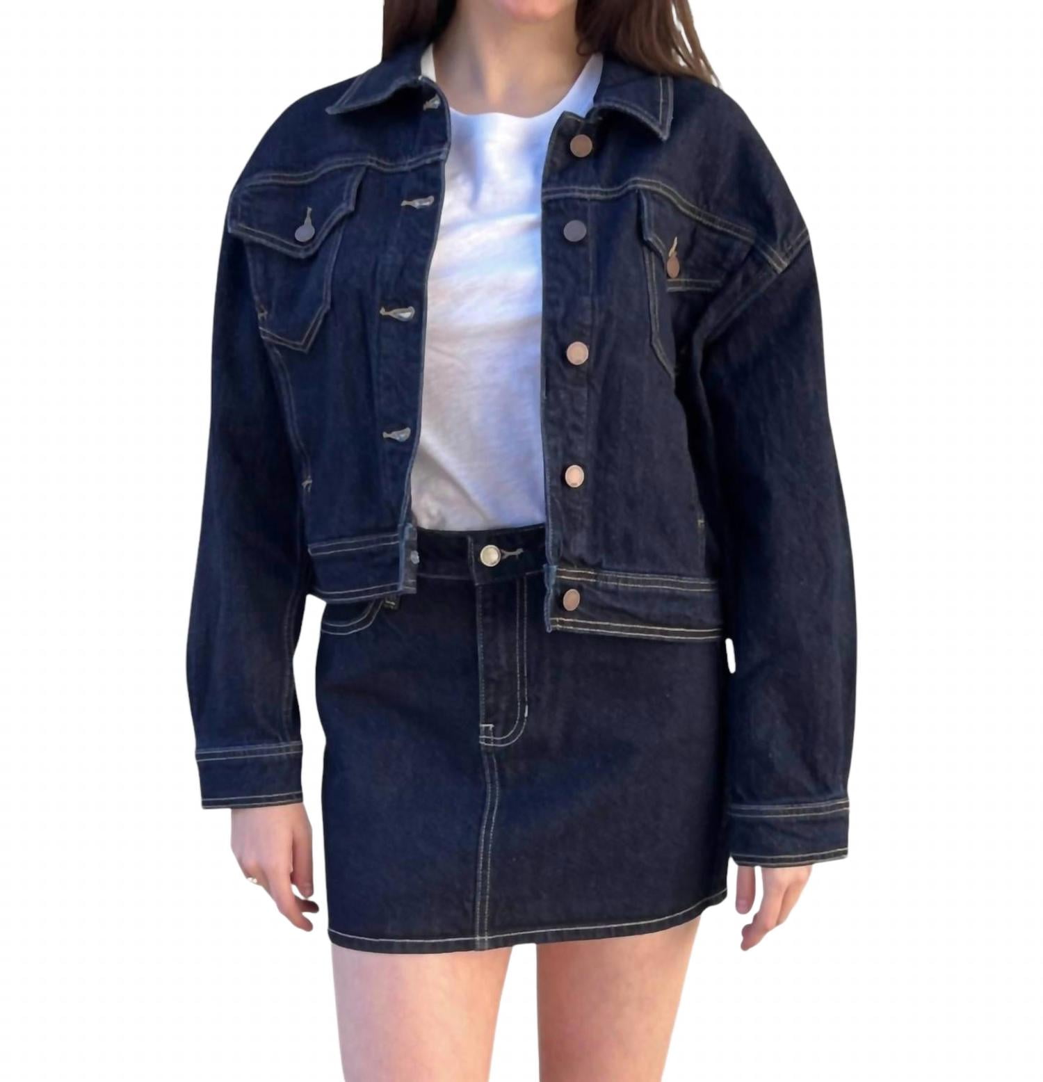 JUST BLACK DENIM Harley Denim Jacket - Walmart.com