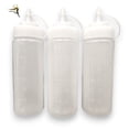Justbuy 12 oz Clear Condiment Squeeze Bottles with Leak-Resistant Cap ...