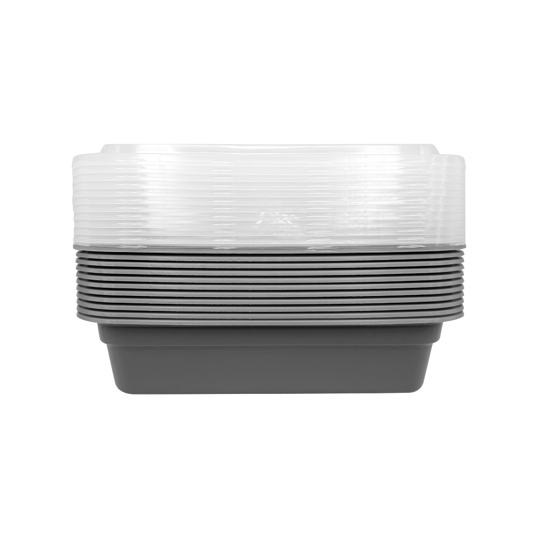 JUST COOK 24 Piece Rectangle Plastic Meal Prep Set - Walmart.com