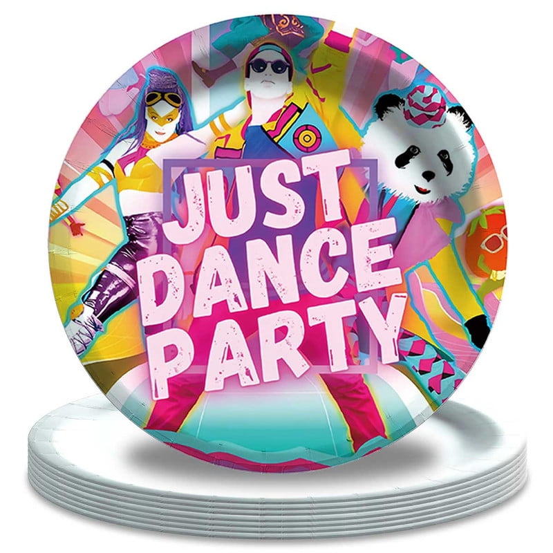 JUST DANCE Paper Plates Birthday Decorations Party Supplies Tableware ...