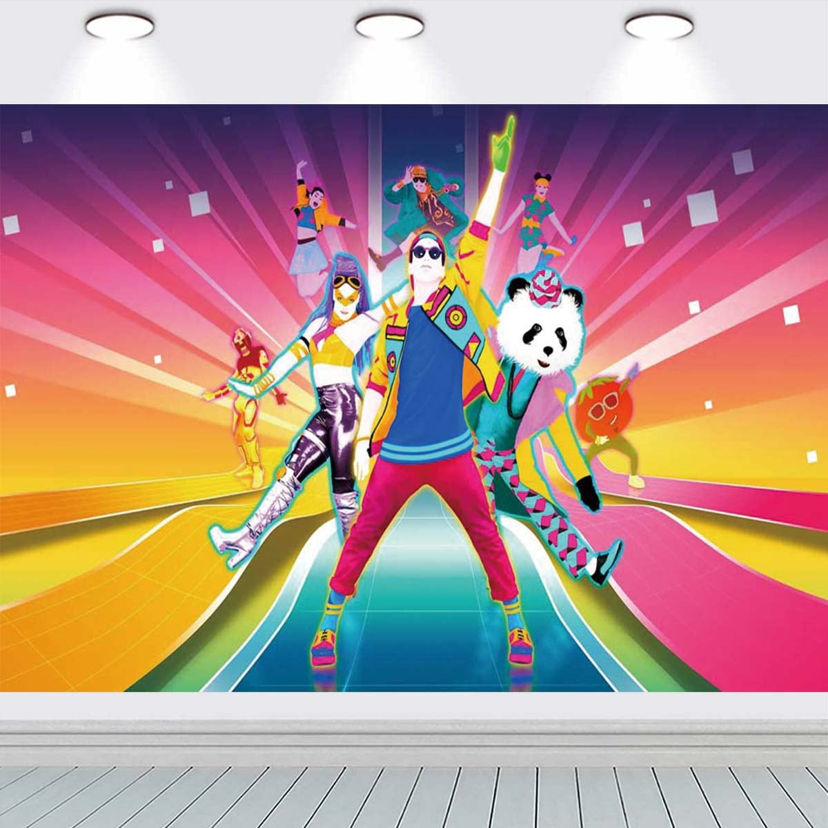 JUST DANCE school Poster Wall Decor Birthday Banner Backdrop Background ...