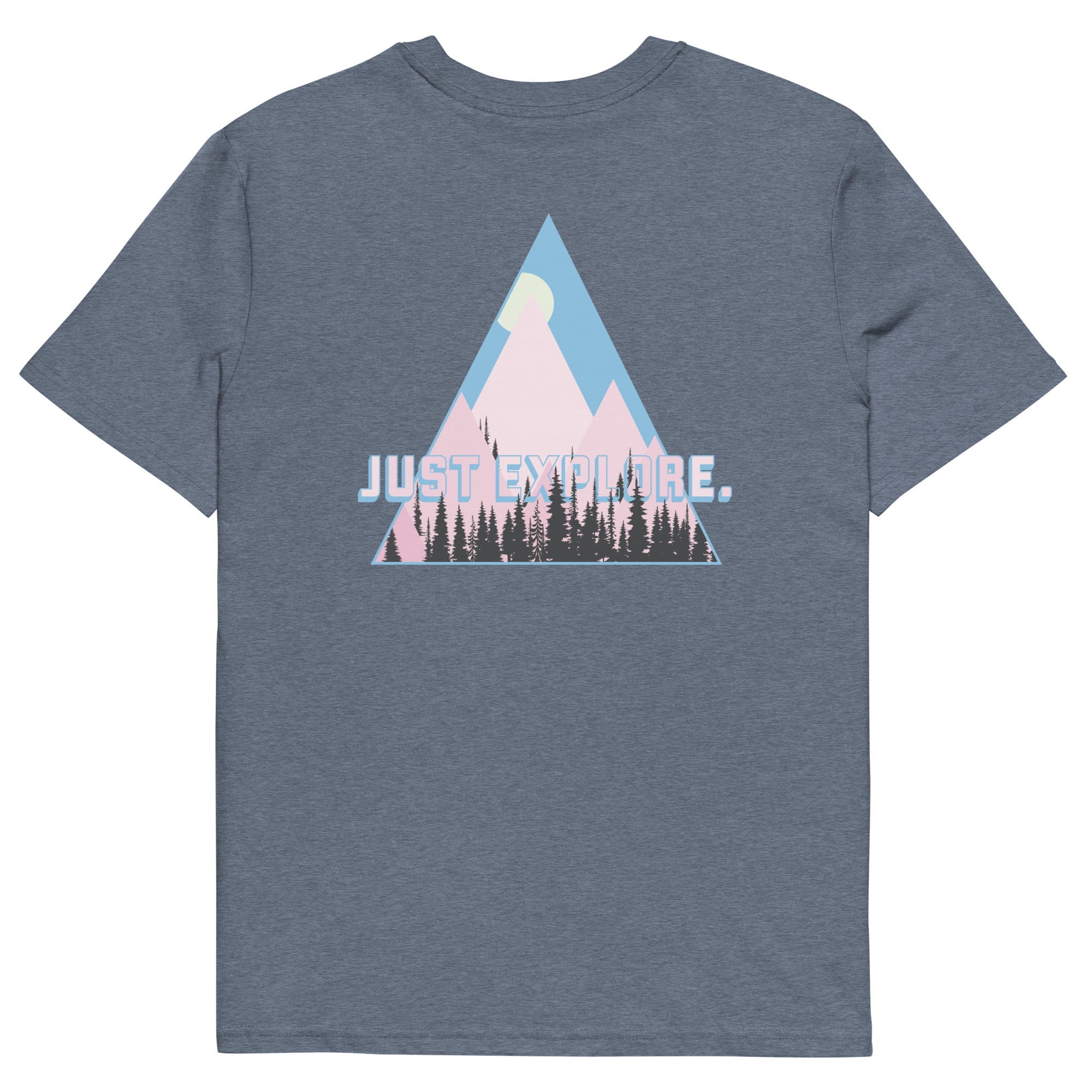 JUST EXPLORE. SEEKER ORGANIC COTTON T-SHIRT Dark Heather Blue - Small - Walmart.com