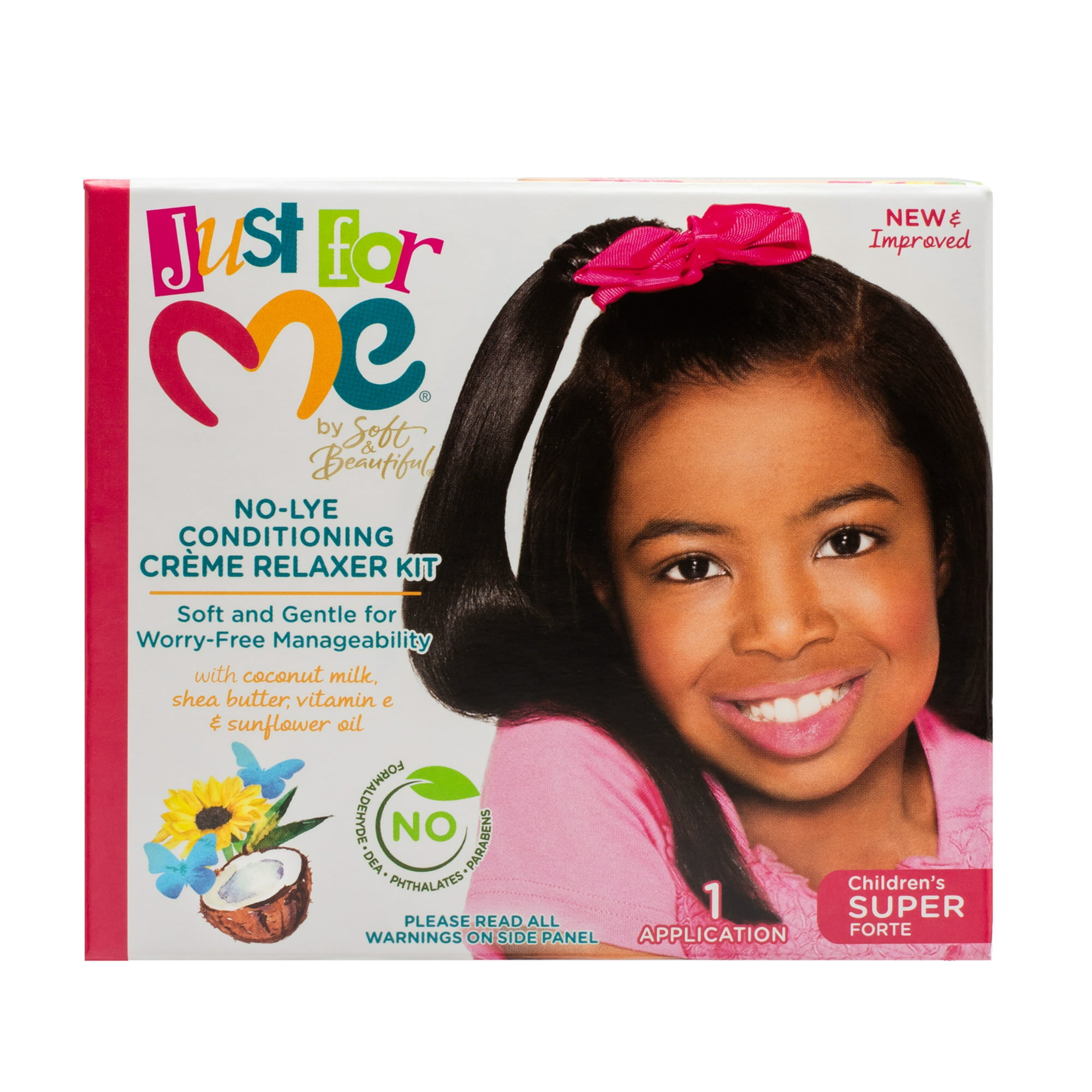 JUST FOR ME - No-Lye Conditioning Crème Relaxer Kit [ Super ] * BEAUTY ...