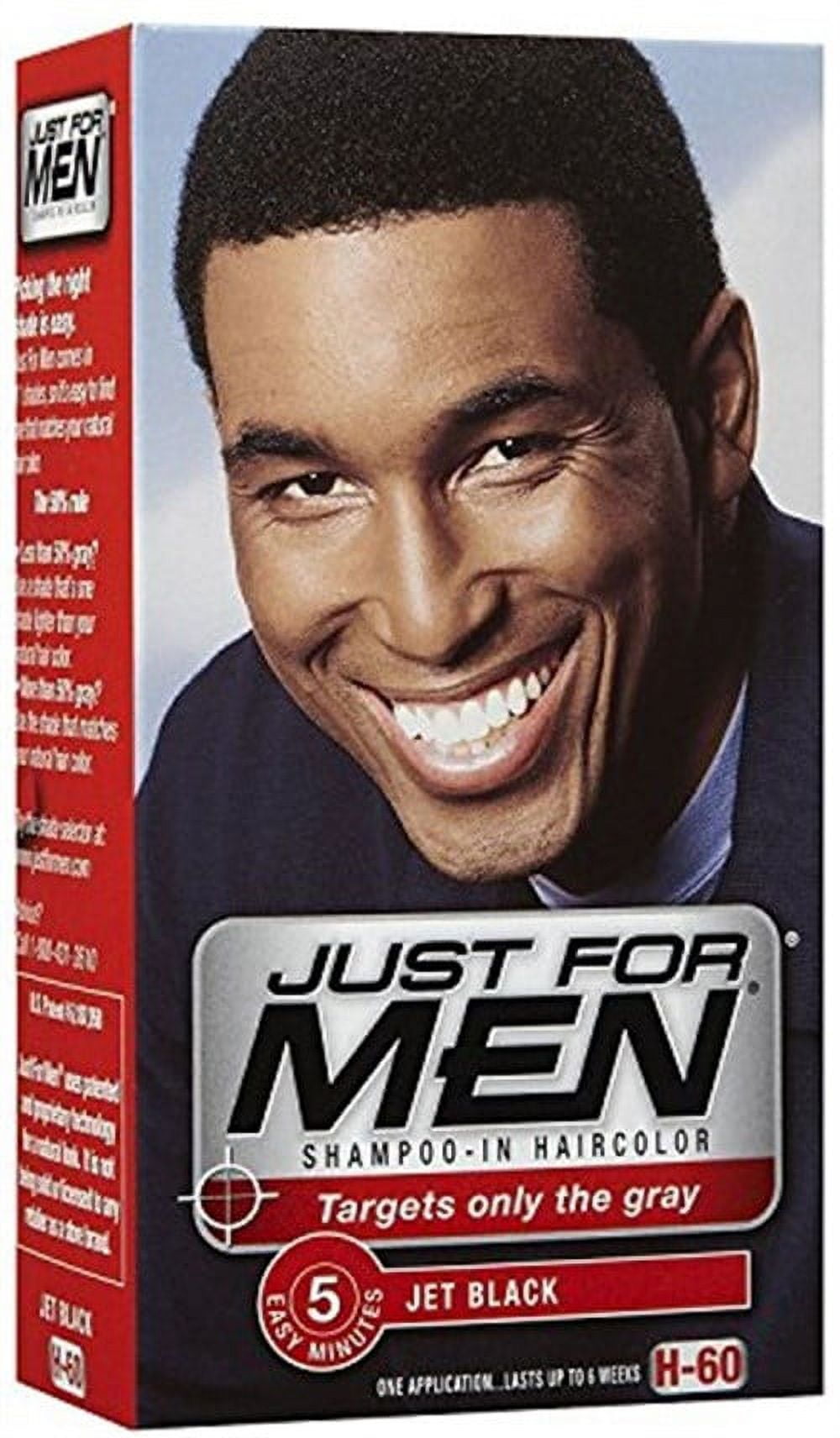 JUST FOR MEN Hair Color 60 Jet Black 1 Each (Pack of 2) - Walmart.com