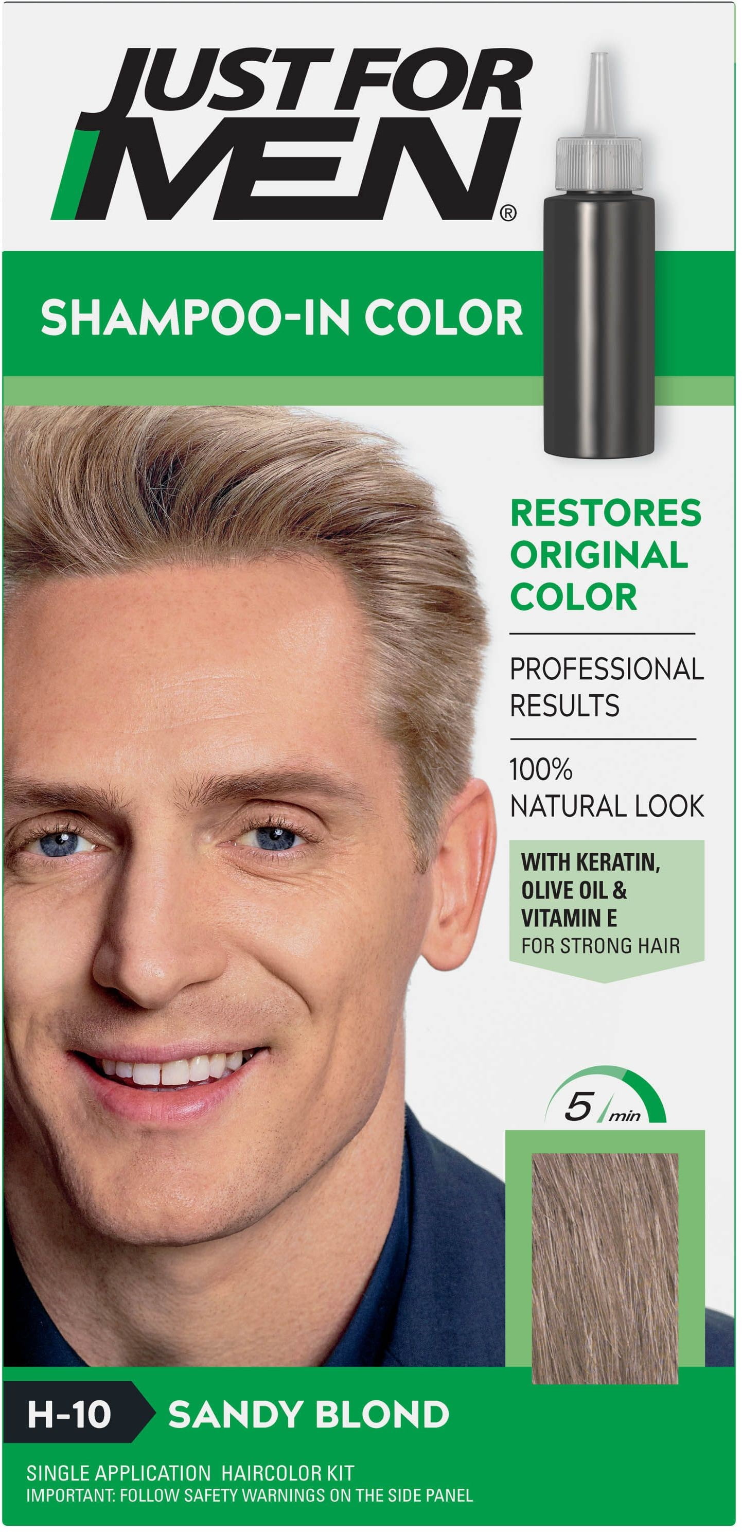 JUST FOR MEN Hair Color H-10 Sandy Blond, 1 ea (Pack of 6) - Walmart.com